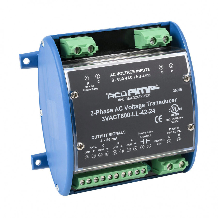 3VACT600-LL-42-24 > ACUAMP > AcuAMP AC voltage transducer, 3-phase, 0 ...