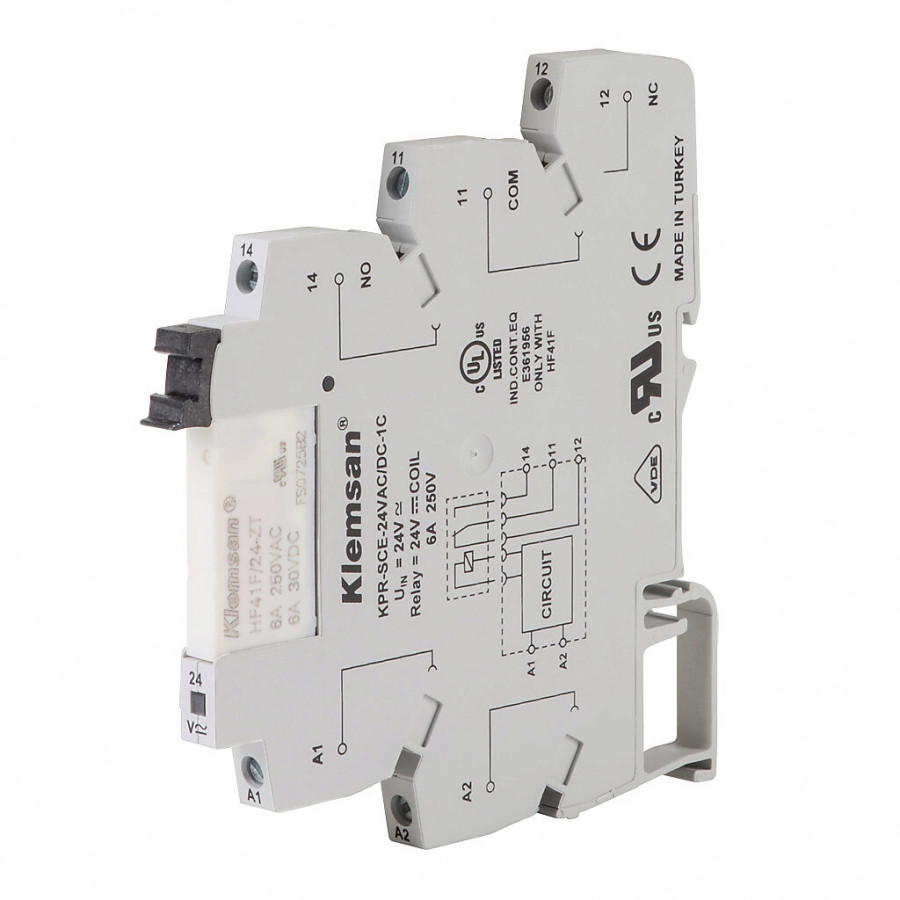 KPR-SCE-24VACDC-1 > KLEMSAN > KLEMSAN INTERFACE RELAY, 35MM DIN RAIL M ...