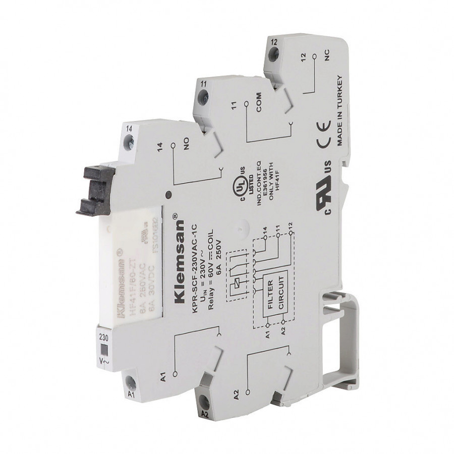 KPR-SCF-230VAC-1 > KLEMSAN > KLEMSAN INTERFACE RELAY, 35MM DIN RAIL M ...
