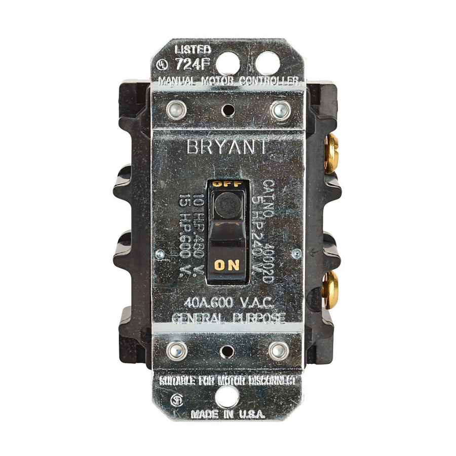 40002D > BRYANT > BRYANT MANUAL MOTOR CONTROLLER, OPEN, 40 | SDI STORE