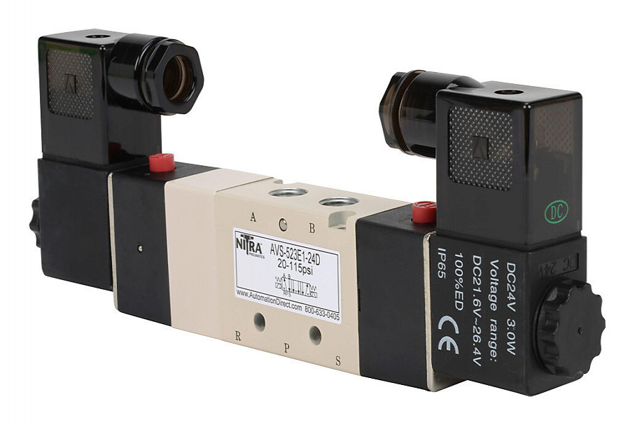 AVS-523E1-24D > NITRA > NITRA SOLENOID VALVE, 5-PORT (4-WAY), 3- | SDI ...